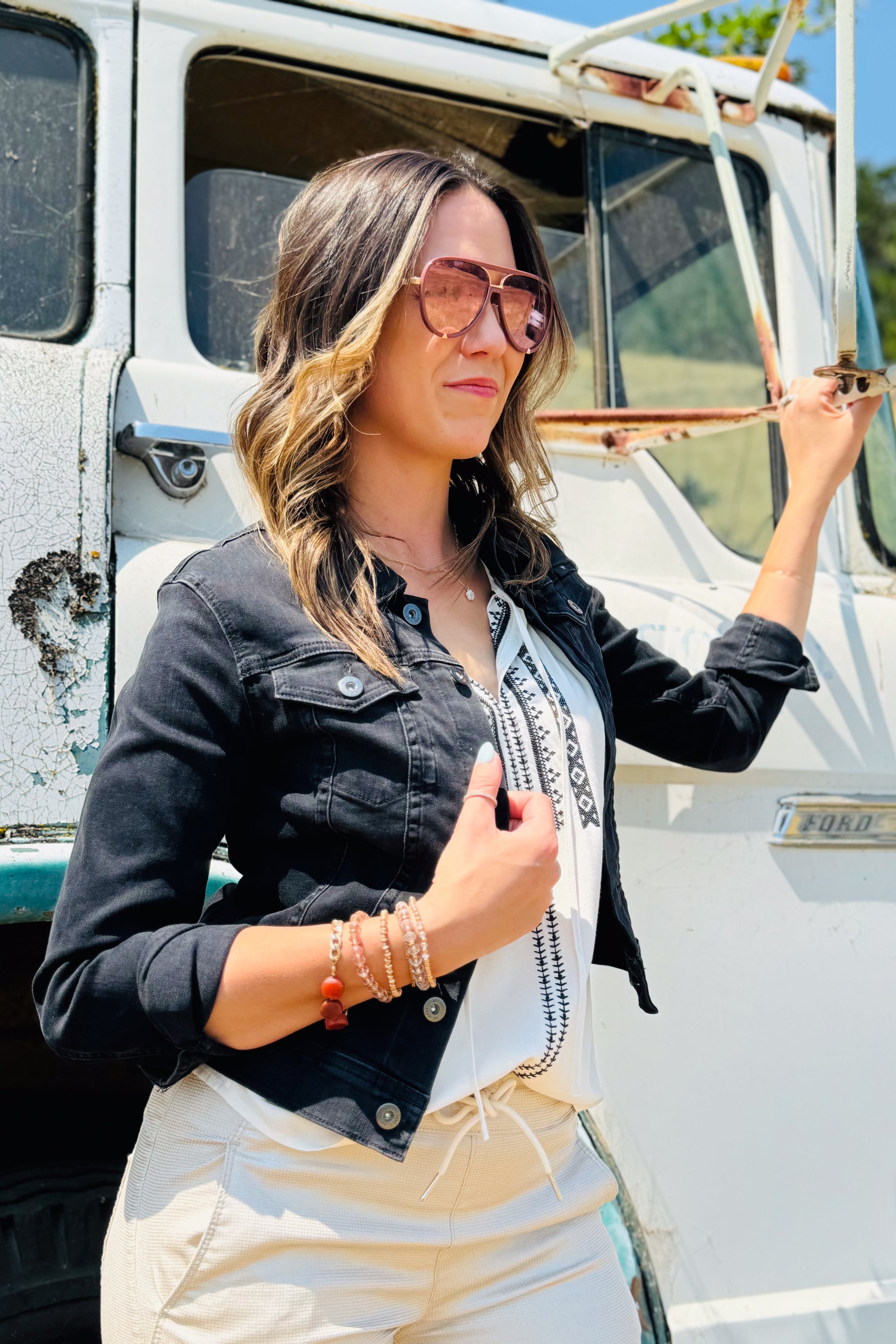 Black Robyn Denim Jacket